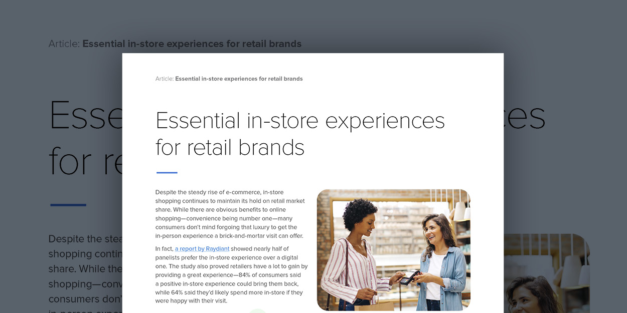 Essential in-store experiences for retail brands – SMG