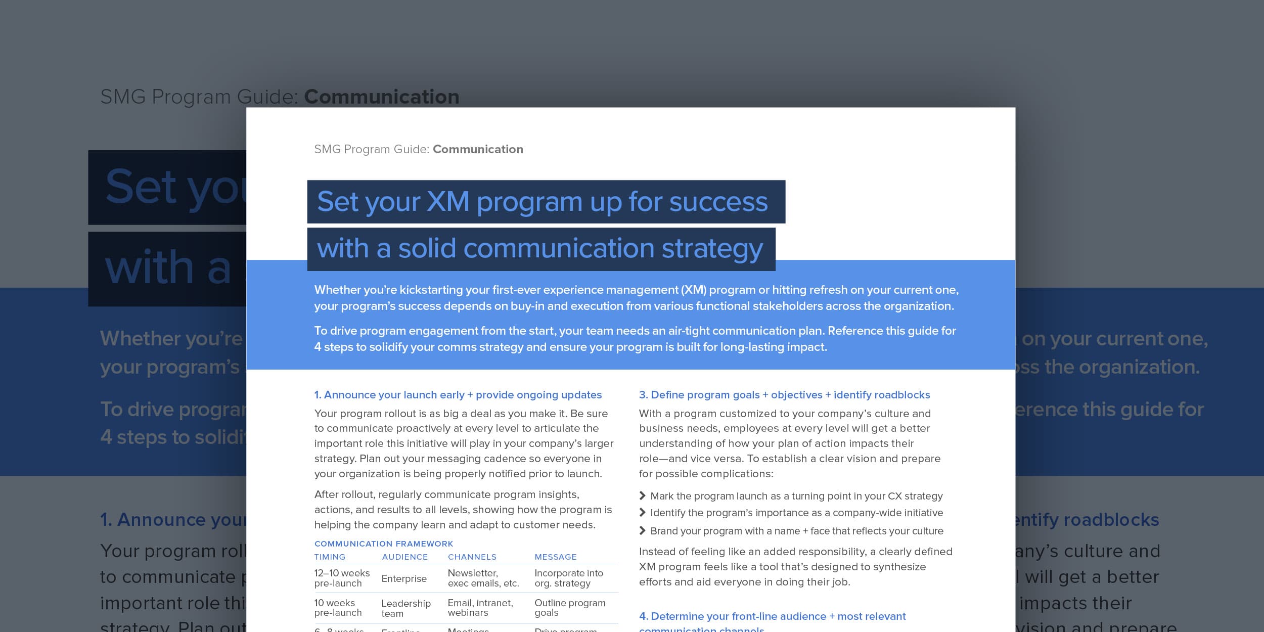 XM Program Guide: Communication – SMG