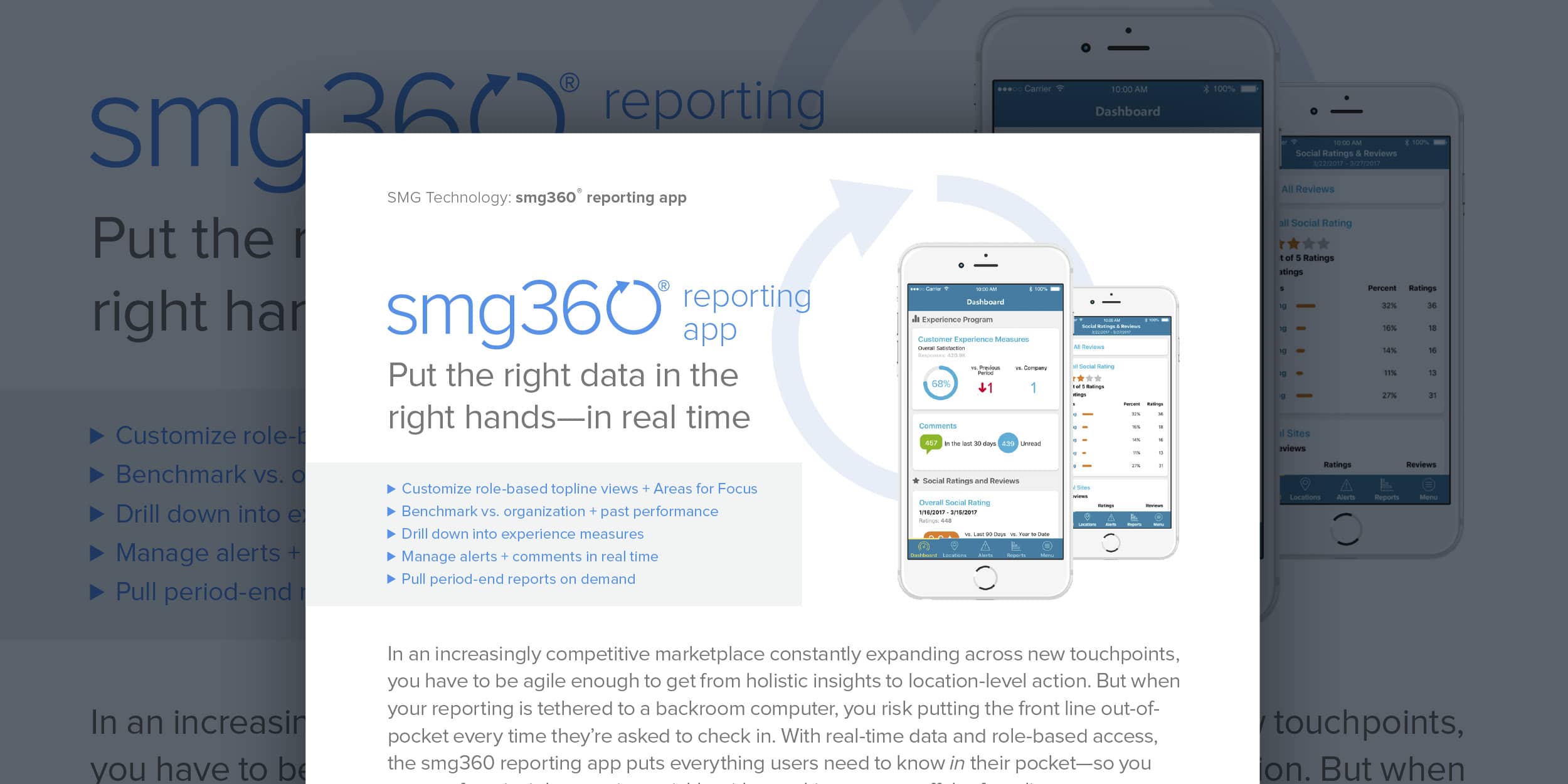 smg360 reporting app – SMG